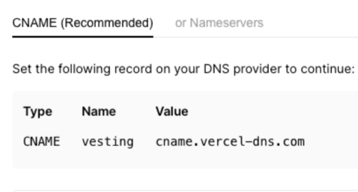 Display your Vesting portal – Decubate